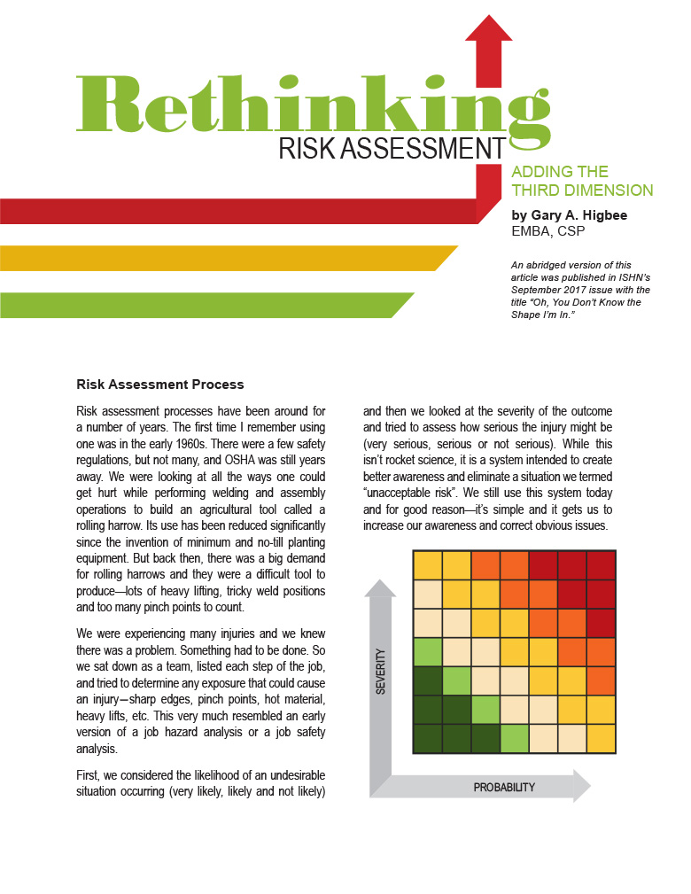 Rethinking Risk Assessment – SafeStart