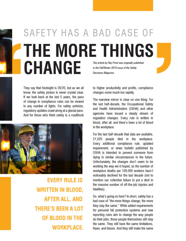 Safety Has a Bad Case of ‘The More Things Change’ – SafeStart