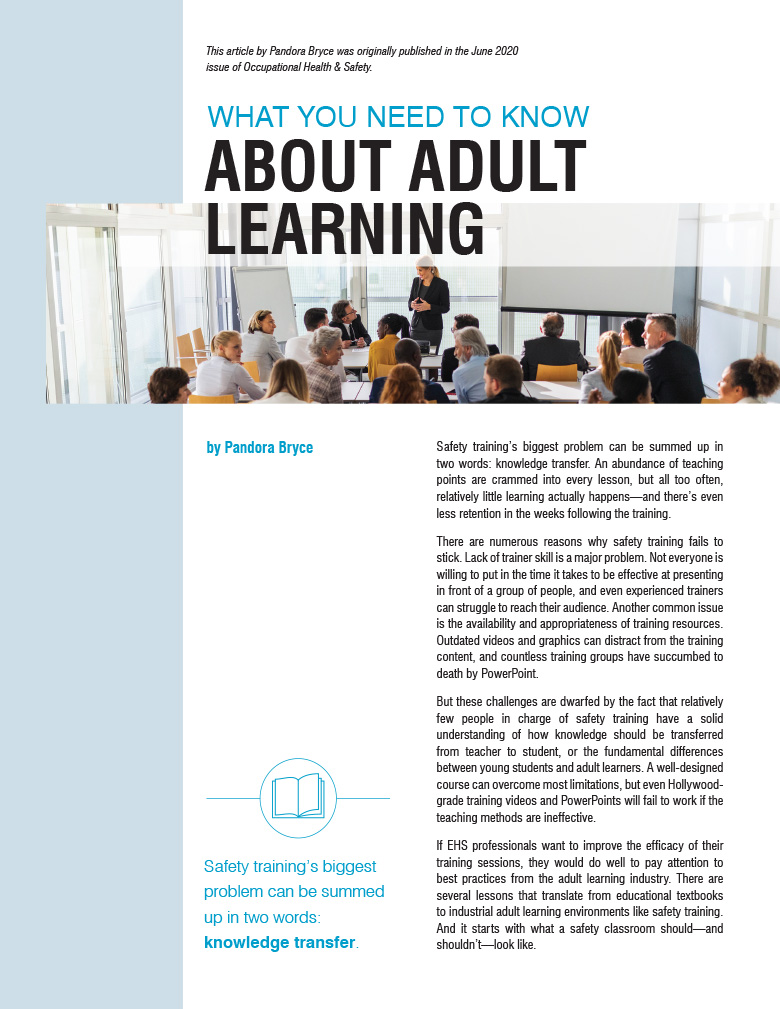 What You Need To Know About Adult Learning – SafeStart